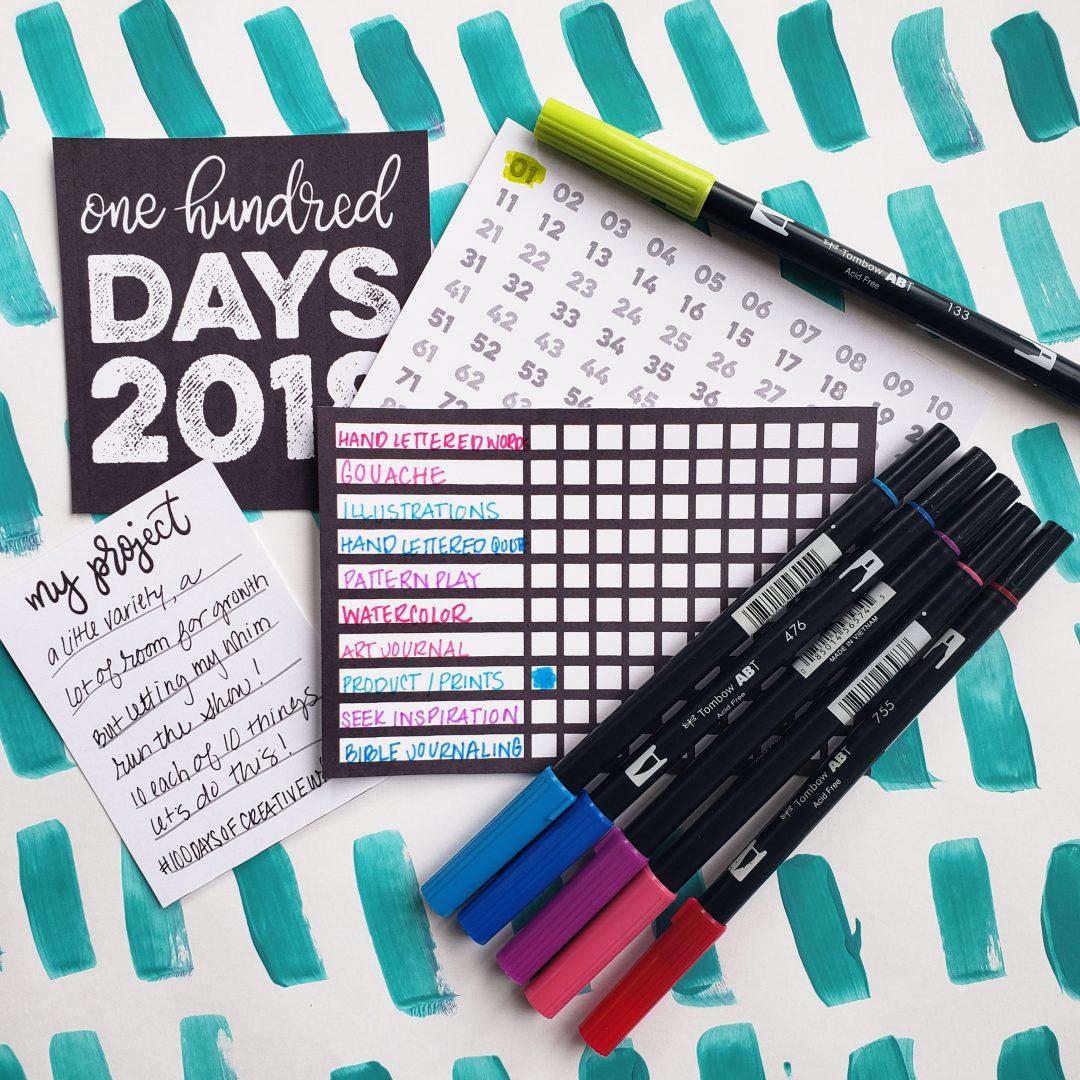 The #100 Day Project - FREE trackers! • Shawna Clingerman