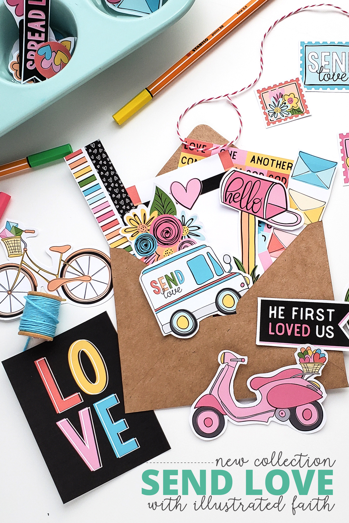 SEND LOVE - Fussy Cutting my newest Collection in the Illustrated Faith ...